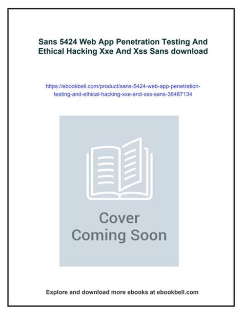 Sans 5424 Web App Penetration Testing And Ethical Hacking Xxe And Xss