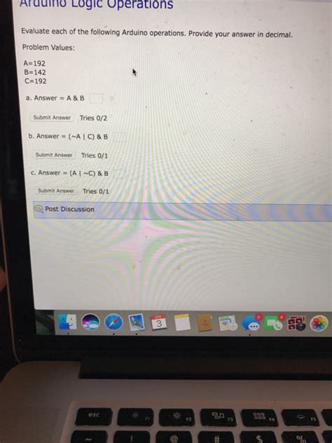 Solved Evaluate Each Of The Following Arduino Operations