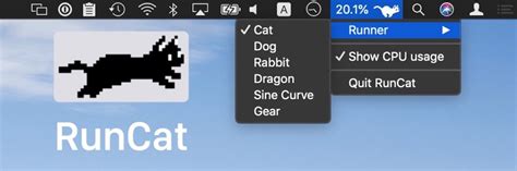 メニューバーに表示される猫の走り方でmacのcpu使用率がわかるユーティリティアプリ「runcat」がリリース。 Aapl Ch