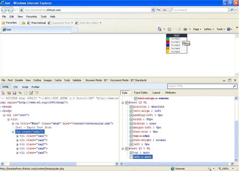 Css List Menu Not Working Properly In Internet Explorer 7 Stack Overflow