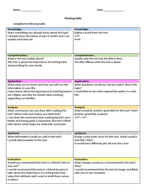 Atl Skills Thinking Pdf Reading Comprehension Epistemology