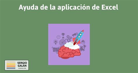 Ayuda De La Aplicación De Excel Formación Ocupacional Sergio Galán