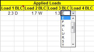 Load Combinations Xls