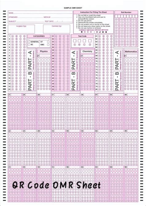 Pink Qr Code Omr Sheet For Exams 60 At ₹ 3 Sheet In Chennai Id 27538955648