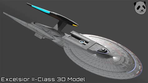 Star Trek Picard Excelsior Ii Class Starship Digital 3d Model