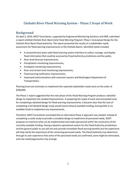 Pdf Chehalis River Flood Warning System â€“ Phase 2 Scope Of Work Dokumen Tips
