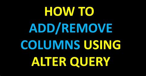 Learn Sql Use Of Alter Statement Command With Example And Important Interview Questions