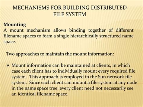 distributed file systems dfs ppt