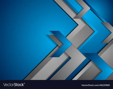 Blue And Grey Tech Abstract Background With Arrows