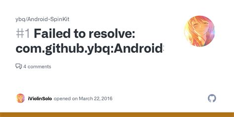 Failed To Resolve Github Ybq AndroidSpinKit V Issue Ybq Android SpinKit GitHub