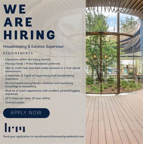 Lrm Prime Ltd On Linkedin Jobopening Thamescity Concierge Joinourteam