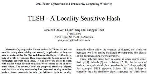 Malware Spear Phishing Detection Meet Tlsh — A Locality Sensitive Hash