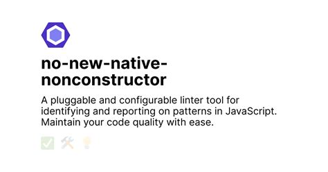 No New Native Nonconstructor Eslint Pluggable Javascript Linter