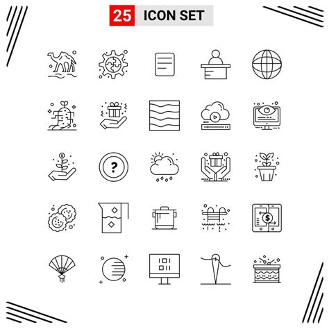Icons Line Style Grid Based Creative Outline Symbols For Website Design Simple Line Icon