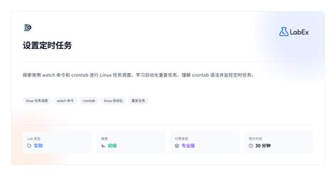 掌握 linux 定时任务：watch 命令与 crontab labex
