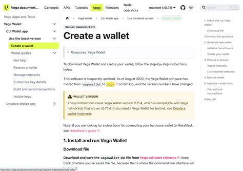 if you need a vega wallet for testnet see create a wallet mainnet