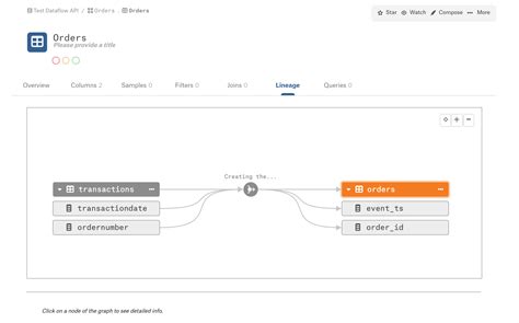 lineage dataflow quick start