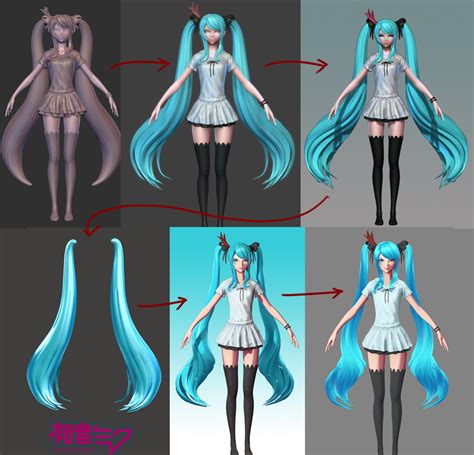 Course Character Hatsune Miku The World Is Mine Version Page 3 Polycount
