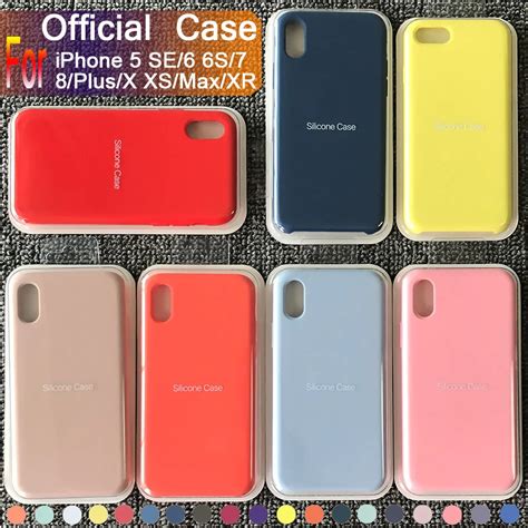 Have Original Logo Official Silicone Case For Apple Iphone Plus Back Case For Iphone X Xs