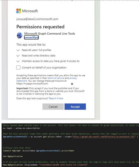 avoiding consent to ms graph powershell with azure cli a step towards