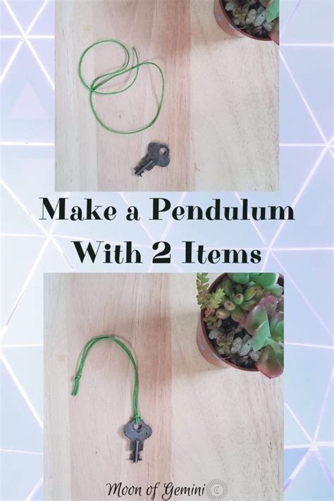 DIY How To Make A Pendulum With Only Items Moon Of Gemini