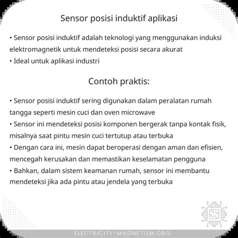 Sensor Posisi Induktif Aplikasi Electricity Magnetism