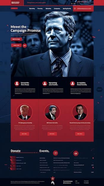 Dynamic Layout Web With Parallax Scrolling Effect Futuristic America