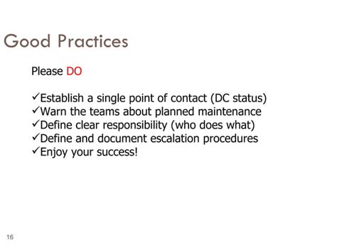 best practices monitoring ppt
