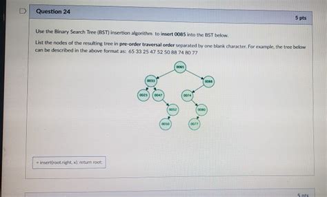 Solved Question 29 5 Pts Consider The Avl Tree Below Use