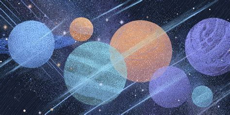 Several Planets Colliding With Each Other In Space A Background Of Stars And Galaxies Add