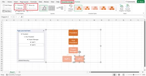 How To Use Smartart Hierarchy In Excel Sheetaki