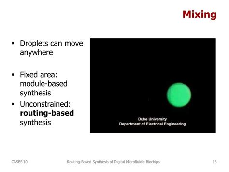 Ppt Routing Based Synthesis Of Digital Microfluidic Biochips