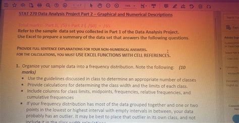 Solved Refer To The Sample Data Set You Collected In Part 1