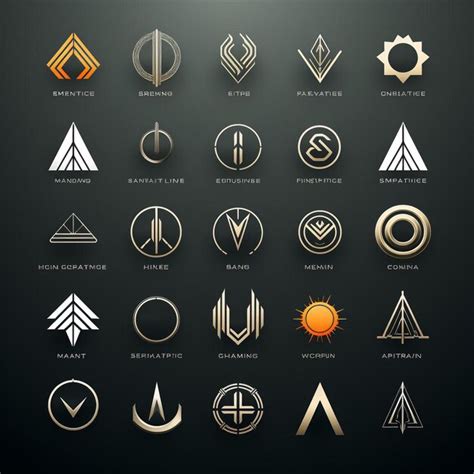Premium Photo Collection Of Minimalist Flat Design Vector Logos For