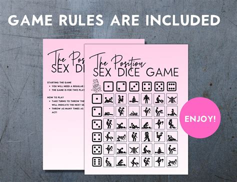 Sex Dice With Sex Positions Printable Sex Game Sexy Gift For Her In A Date Night Box Sexytoy