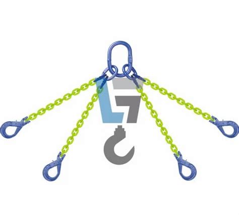 Alloy Steel 4 Leg Chain Sling Chain Grade Gr 80 Capacity 1 Ton 100