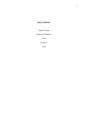 IBM COMPANY Final Docx IBM COMPANY Babe S Name Institution Affiliation Course Professor
