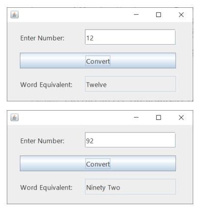 Solved Create a working GUI program in Java that asks the | Chegg.com