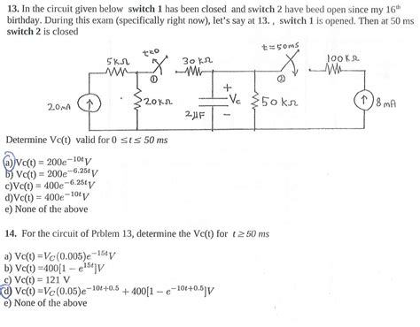In The Circuit Given Below Switch 1 Has Been Closed Chegg Com