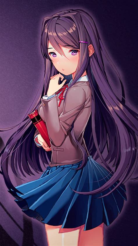 Phone Wallpaper Video Game Doki Doki Literature Club Yuri Doki