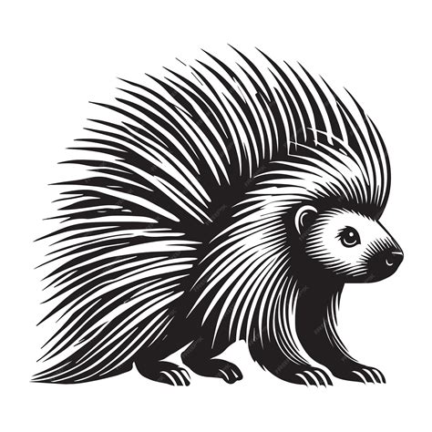 Porcupine Silhouette Clipart Porcupine Rodent Vector Illustration In