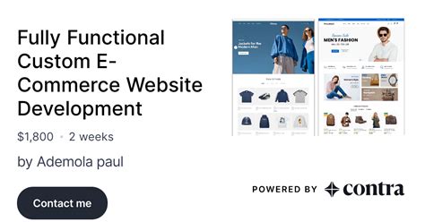 fully functional custom e commerce website development by ademola paul