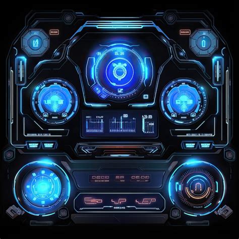 Premium Photo Futuristic Hud Elements Ai Generated Interface Game