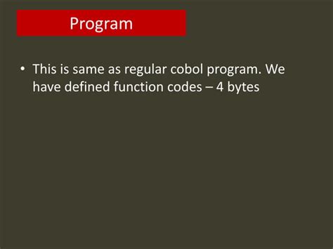 Imsdb Cobol Program Explanation Pptx Computing Technology And Computing
