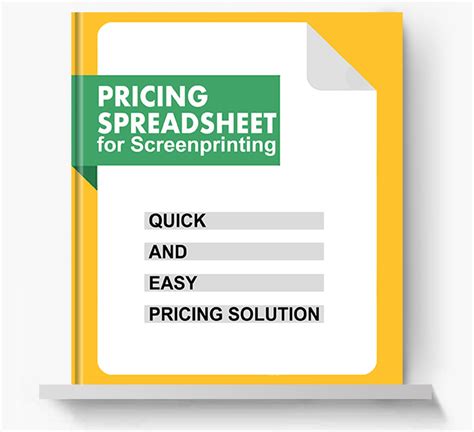 Pricing Spreadsheet For Screenprinting Screenprint Books