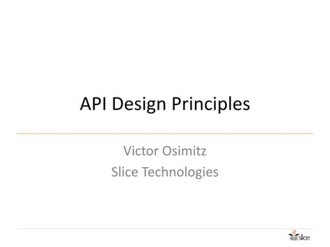 intro to api design principles ppt