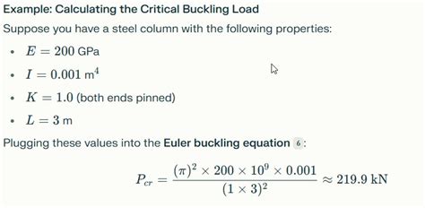 Euler Buckle Theory 6 Column Buckling Causes Equations