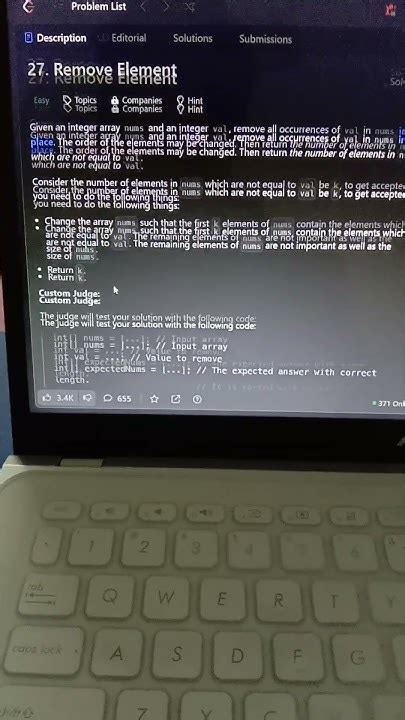 Remove Elements Leetcode Problem Java Problem Dsa Javaprogramming