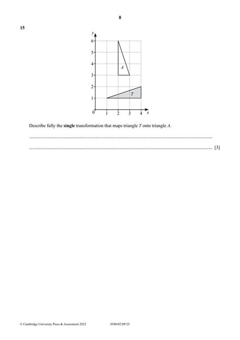 Cambridge Igcse 0580 Mathematics Specimen Paper 2 For Examination From 2025 Pdf