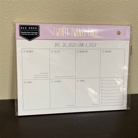 Rae Dunn Office Nwt Rae Dunn 223 Desk Calendar Poshmark